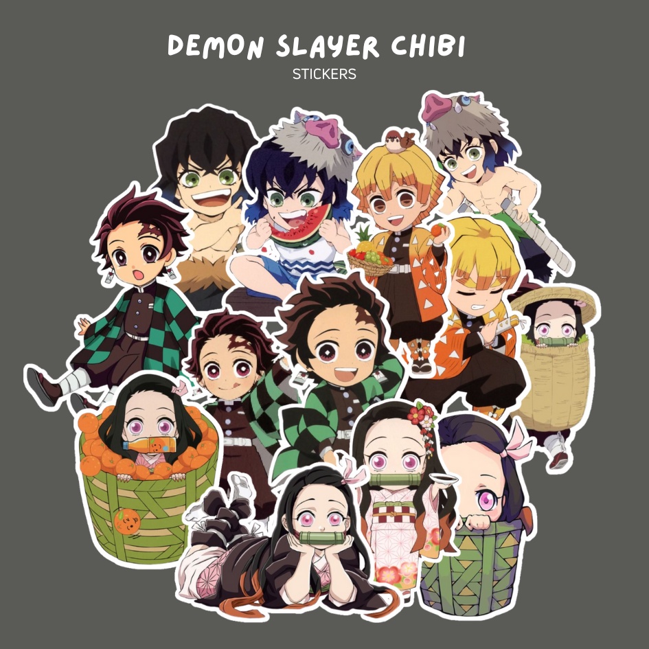 DEMON SLAYER Chibi Vinyl Stickers 3 inches - Nezuko - Tanjiro - Zenitsu ...