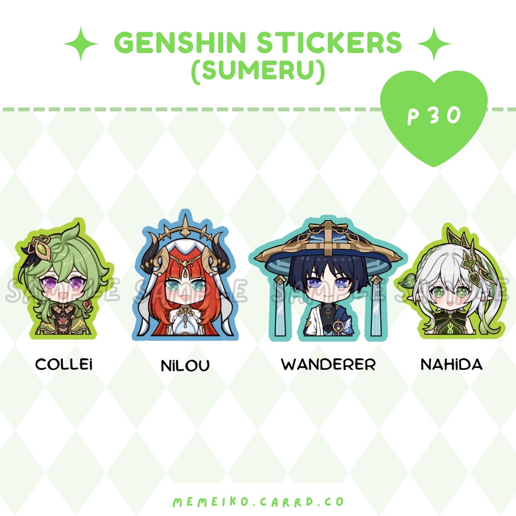 Genshin Impact Character Glitter Sticker (Sumeru) | Shopee Philippines