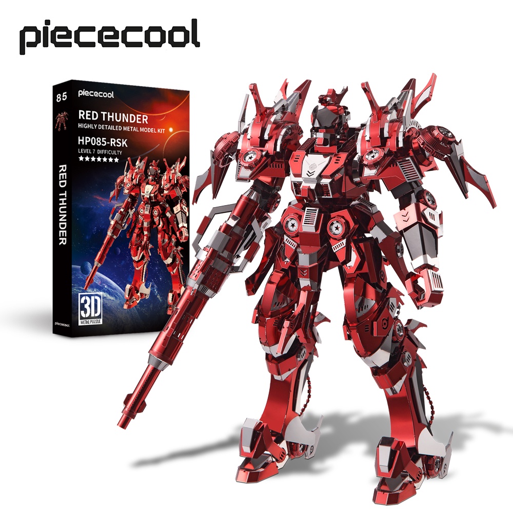 Piececool 3D Metal Puzzles -RED THUNDER Mecha Model Kits Mecha Building ...