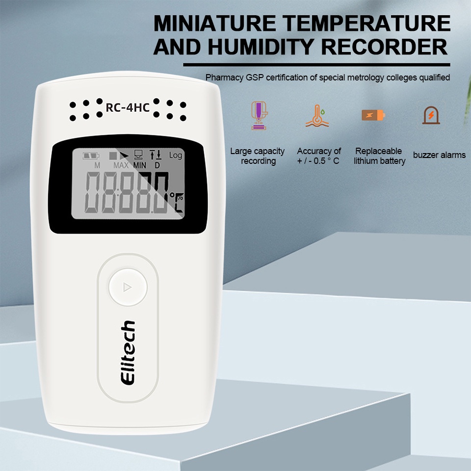 RC-4HC Digital Temperature Data Logger 16000 Point Recorder Alarm Function High Precision ...