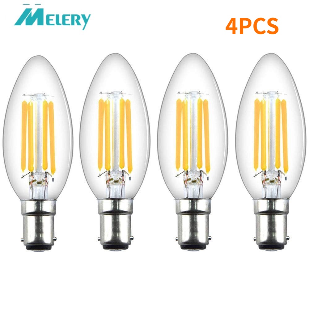 LED Candle Filament Light Bulbs B15 SBC Bayonet 4W Ba15d Vintage Warm ...