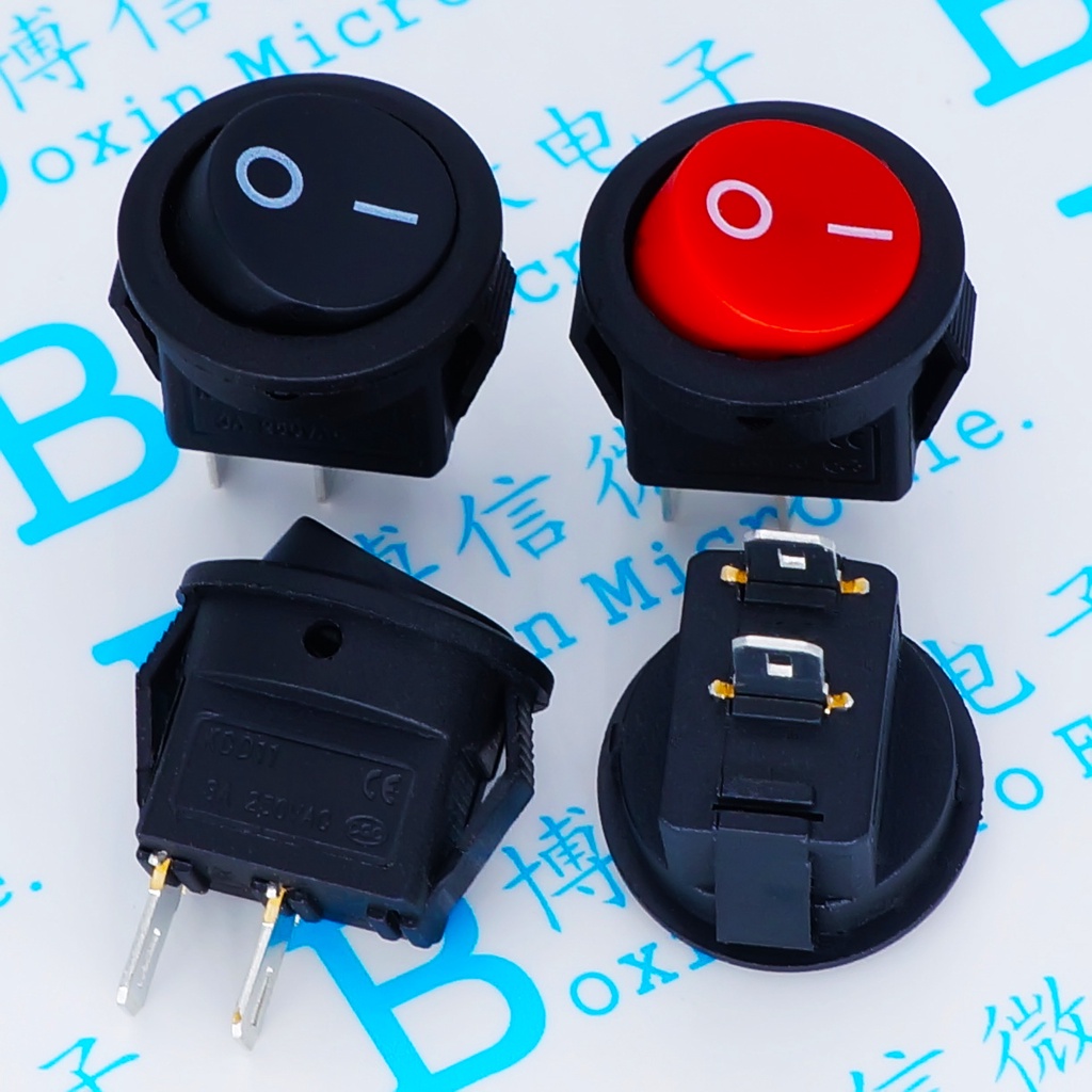 Open Hole 15mm Upper Round Lower 2 Pins Two-Speed Small Power Switch ...