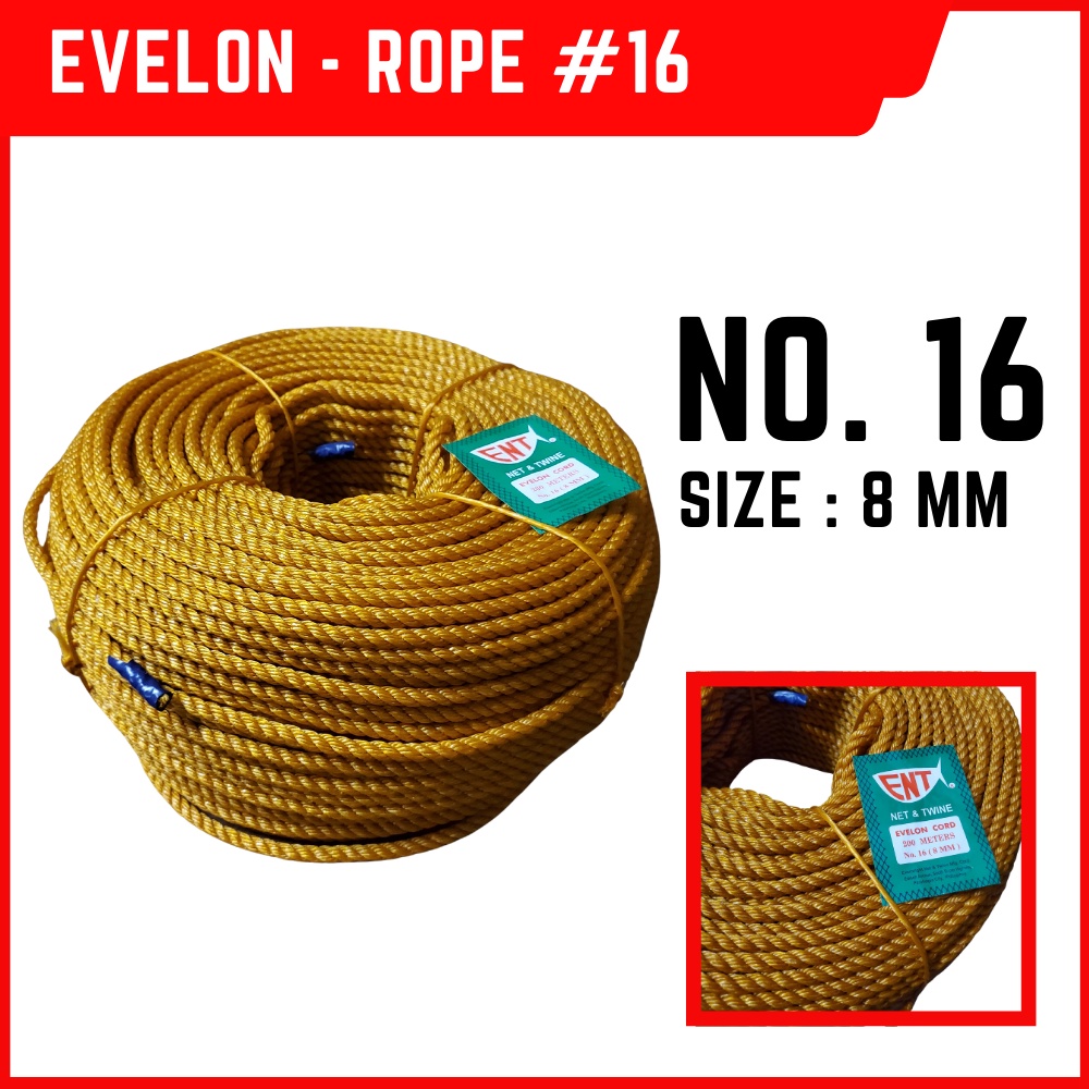 1 ROLL = 200 meters Rope 8 mm #16 Orange Heavy Duty (RO816-200M ...