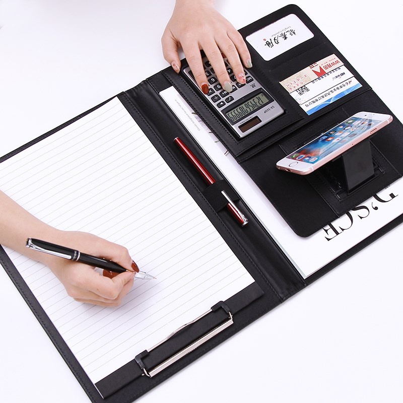 A4 Portable Manager Portfolio Folder with Calculator Document Business ...