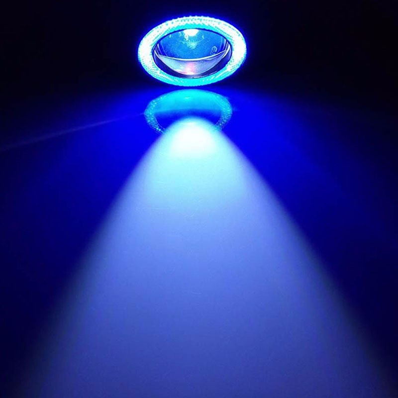 2PCS Car COB LED Angel Eyes Fog Light Ring Lens Projector Halo Ring Fog ...