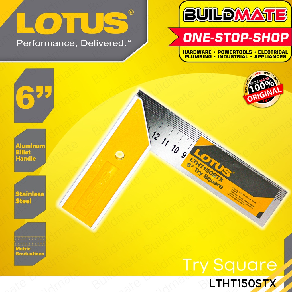 LOTUS Try Square Ruler 6" Inch | 8" Inch L-Square Ruler Framing Ruler ...
