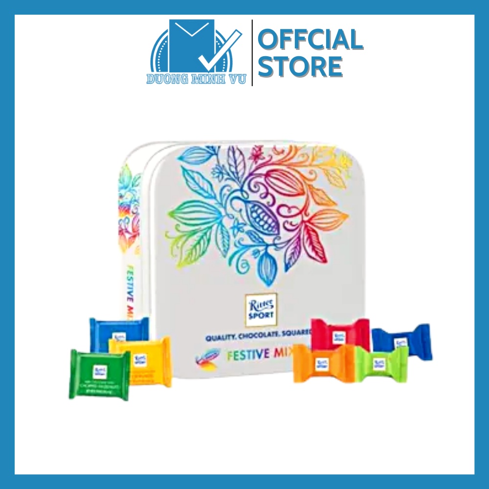 Ritter Sport Festive Mix Mix Chocolate Tin Box Mixture (296g) | Shopee ...