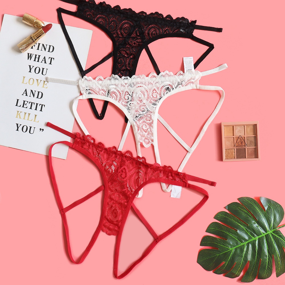 Lace T Pants Thin Strap Cutout Seduction Panties Erotic Lace Low Rise