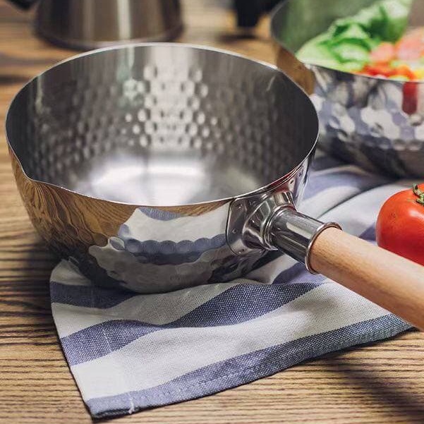Pecfectlive01 Stainless Steel Pot Wooden Handle Non-Stick Milk Pot ...