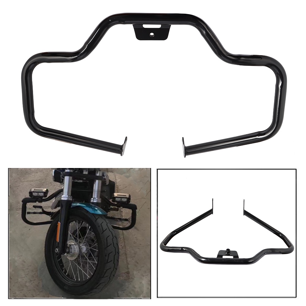 Motorcycle Gloss Black Engine Guard Highway Crash Bar Protector For ...