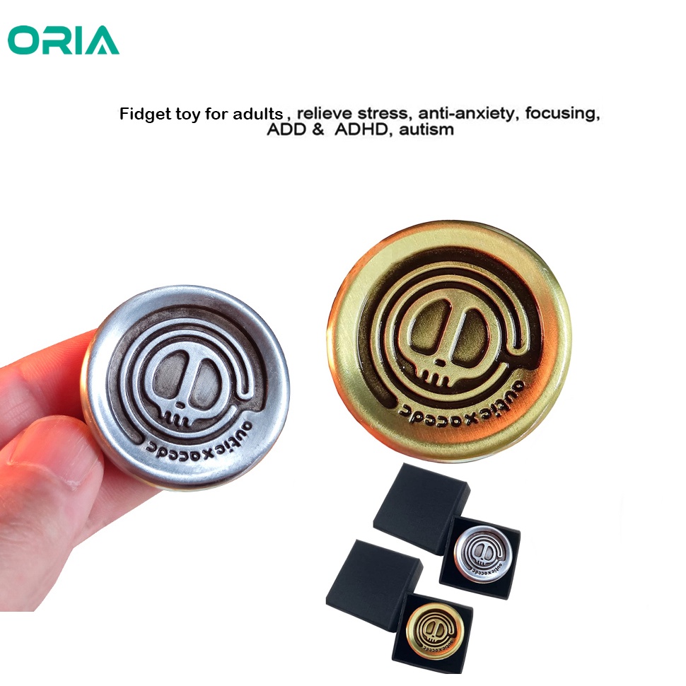 ORIA Haptic Coin Fidget Slider EDC Metal Fidget Decompression Toy ...