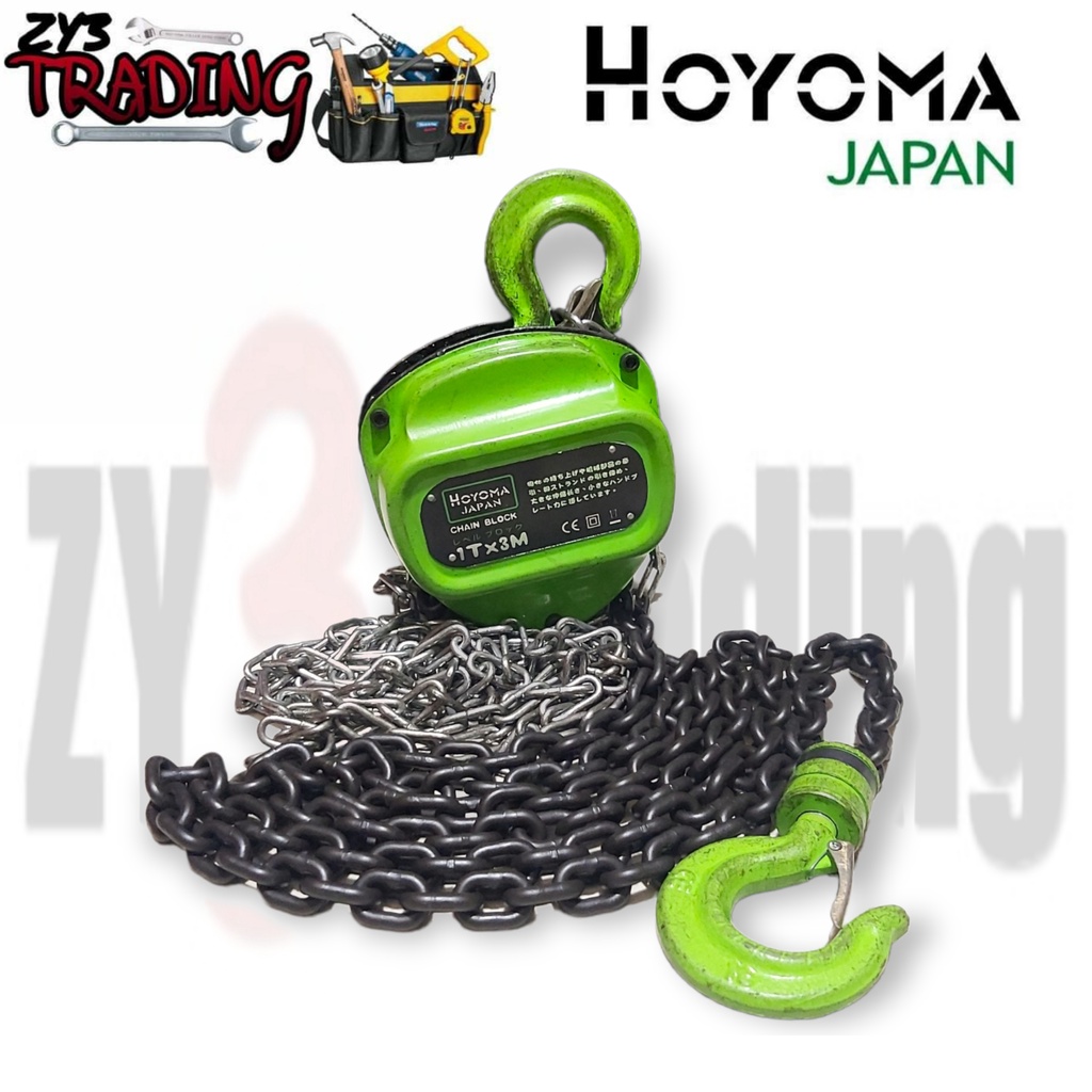 ORIGINAL HOYOMA JAPAN CHAIN BLOCK 1 2 3 5 TON HEAVY DUTY | Shopee ...