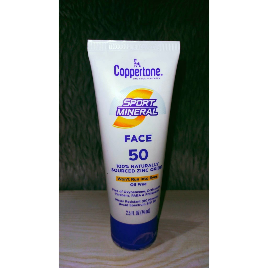 Coppertone Sport Mineral Face SPF 50 Lotion, 2.5 OZ (74ml)-Sep 2024 ...