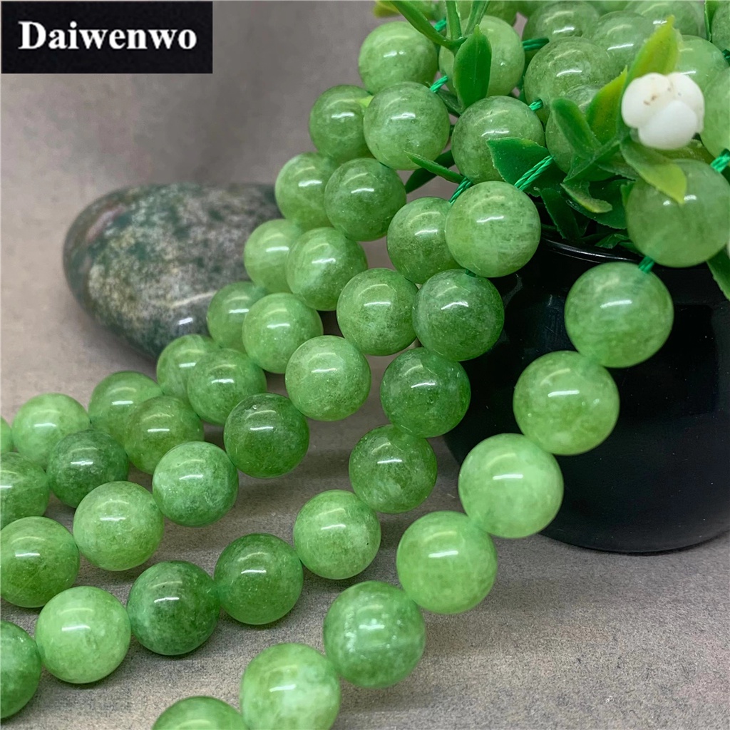 4A Natural Stone Peridot Round Loose Beads 6/8/10mm DIY for Bracelet ...