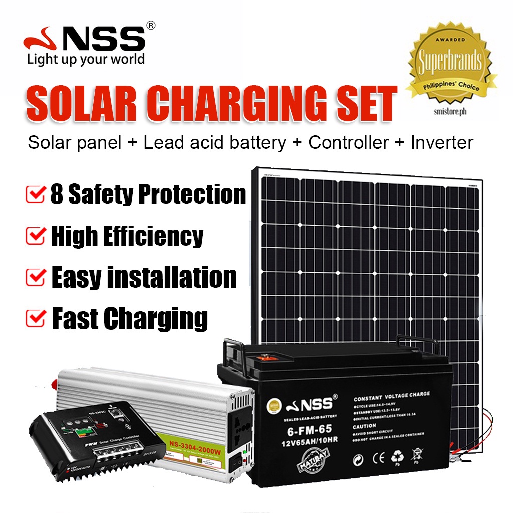 NSS solar power set dc 12v to ac 220v Solar Charging System inverter ...