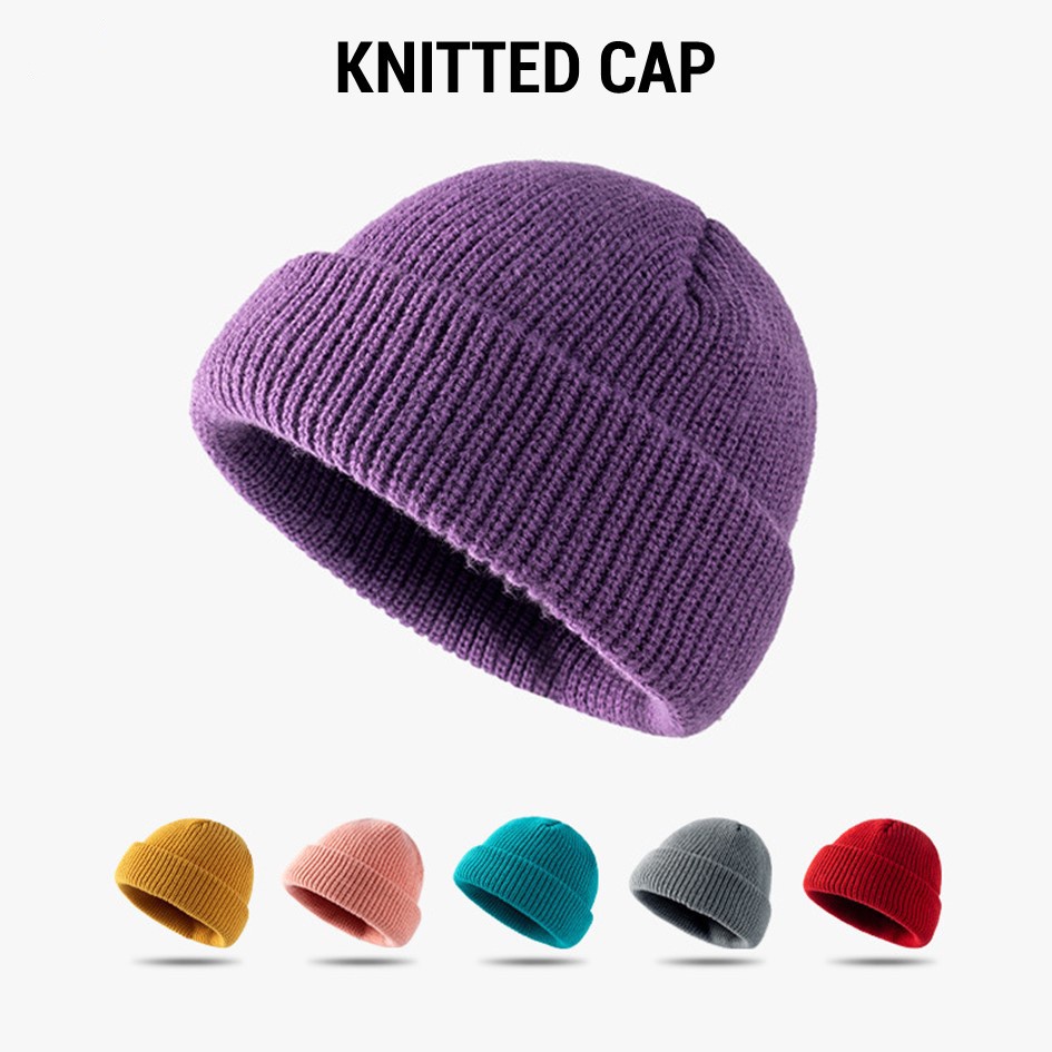 Unisex Knitted Beanie Cap Hip Hop Hat Beanies Hat Plain Cap Fashion Cap ...