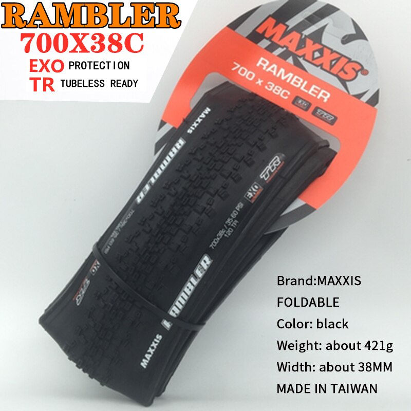 Maxxis Rambler Tubeless 700x38c 40c 45c 50c 650x47b 27.5x1.5 Gravel ...