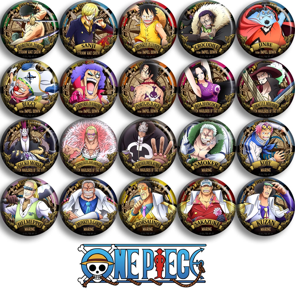 Japan Anime ONE PIECE Monkey D. Luffy Roronoa Zoro Nami Usopp Badges ...
