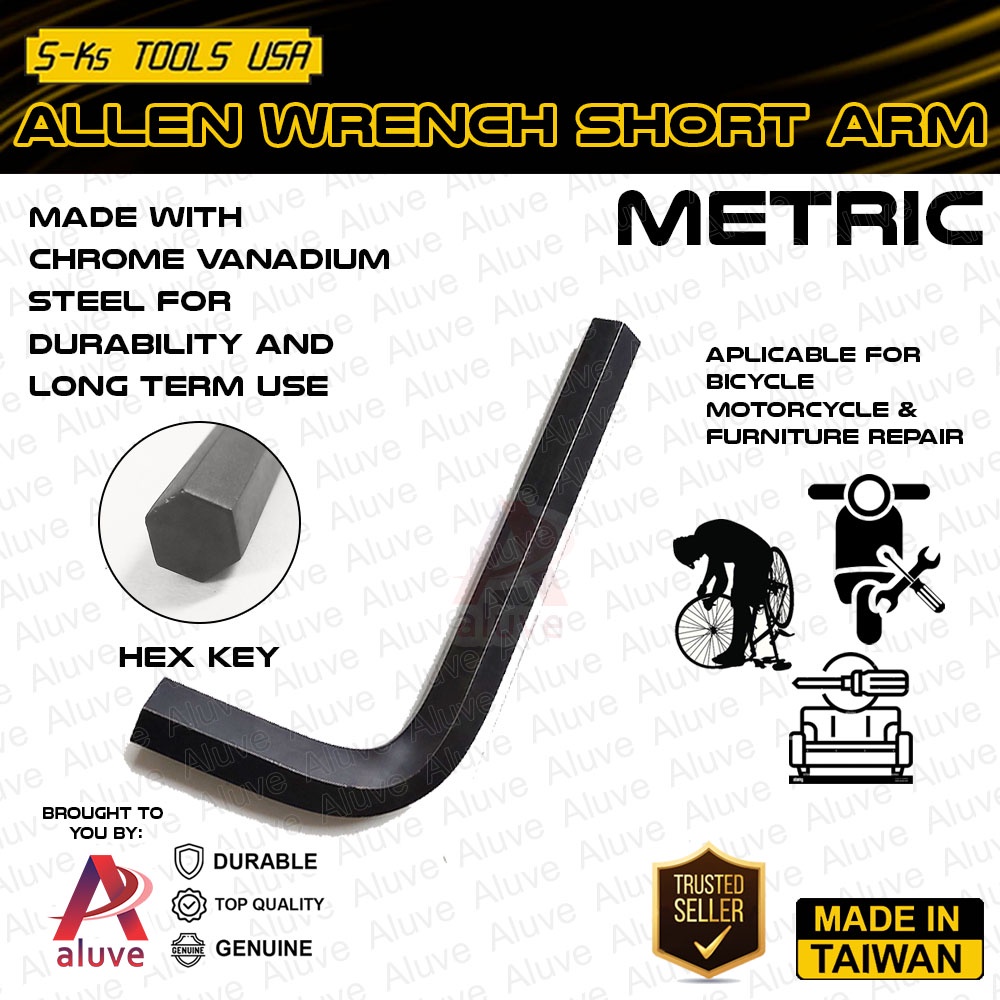S-Ks Allen Key Wrench Short Arm (METRIC) |12mm,14mm,16mm,17mm,19mm,22mm ...