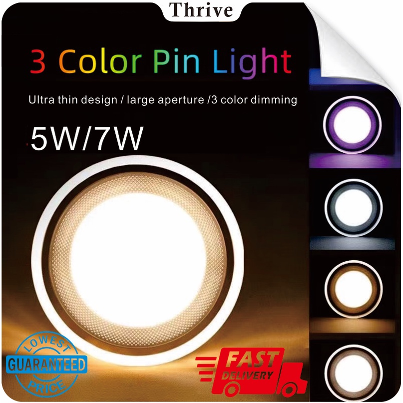 Tri Color Pin light led ceiling Ultra-thin Living Room Light Ceiling ...