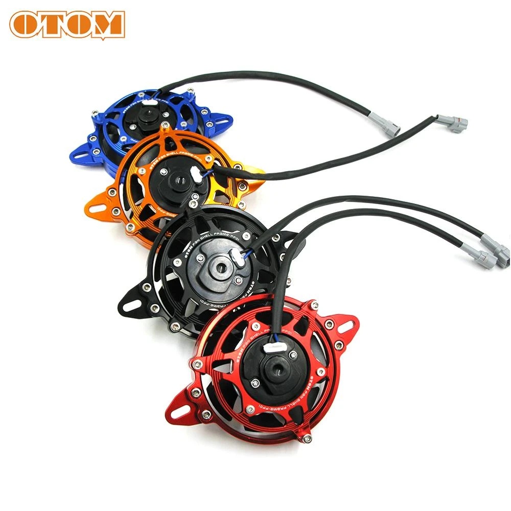 OTOM Universal Motorcycle Radiator Cooling Fan Oil Cooler Water Cooler ...