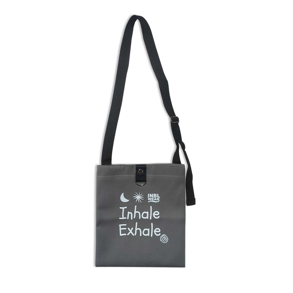 INBL Mini Canvas Bag Pocket Sling Bag Canvas - Inhale Grey | Shopee ...