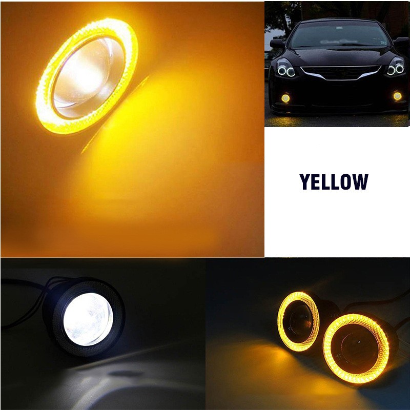 2PCS Car COB LED Angel Eyes Fog Light Ring Lens Projector Halo Ring Fog Lamp | Shopee Philippines