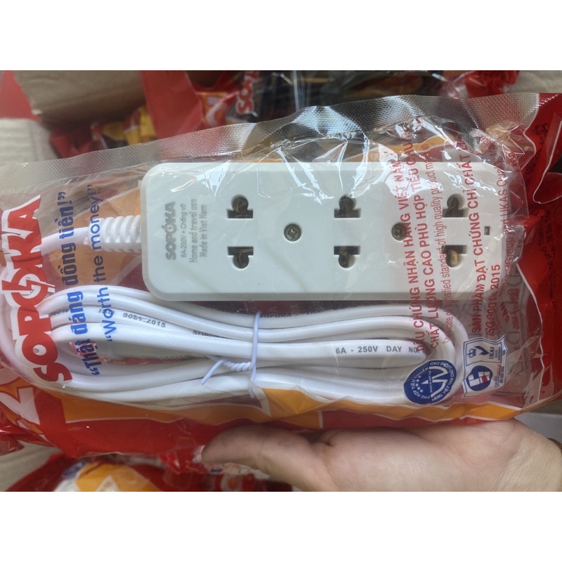 3-pin power outlet with 3m long cord, 1200w load | Shopee Philippines