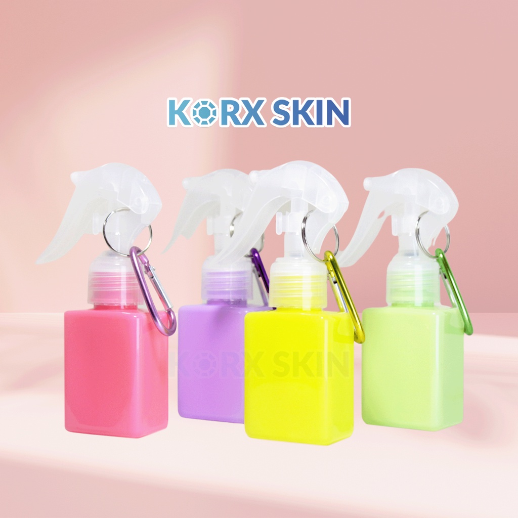 Keychain Alcohol Trigger Spray Bottle - 60mL - Cute Square Bottle ...