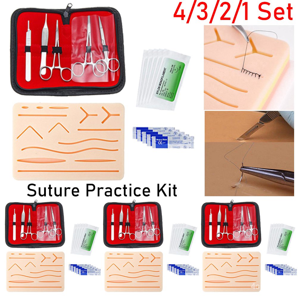 1-4 Set Medical Students Skin Suture Practice Model Simulation Wound ...