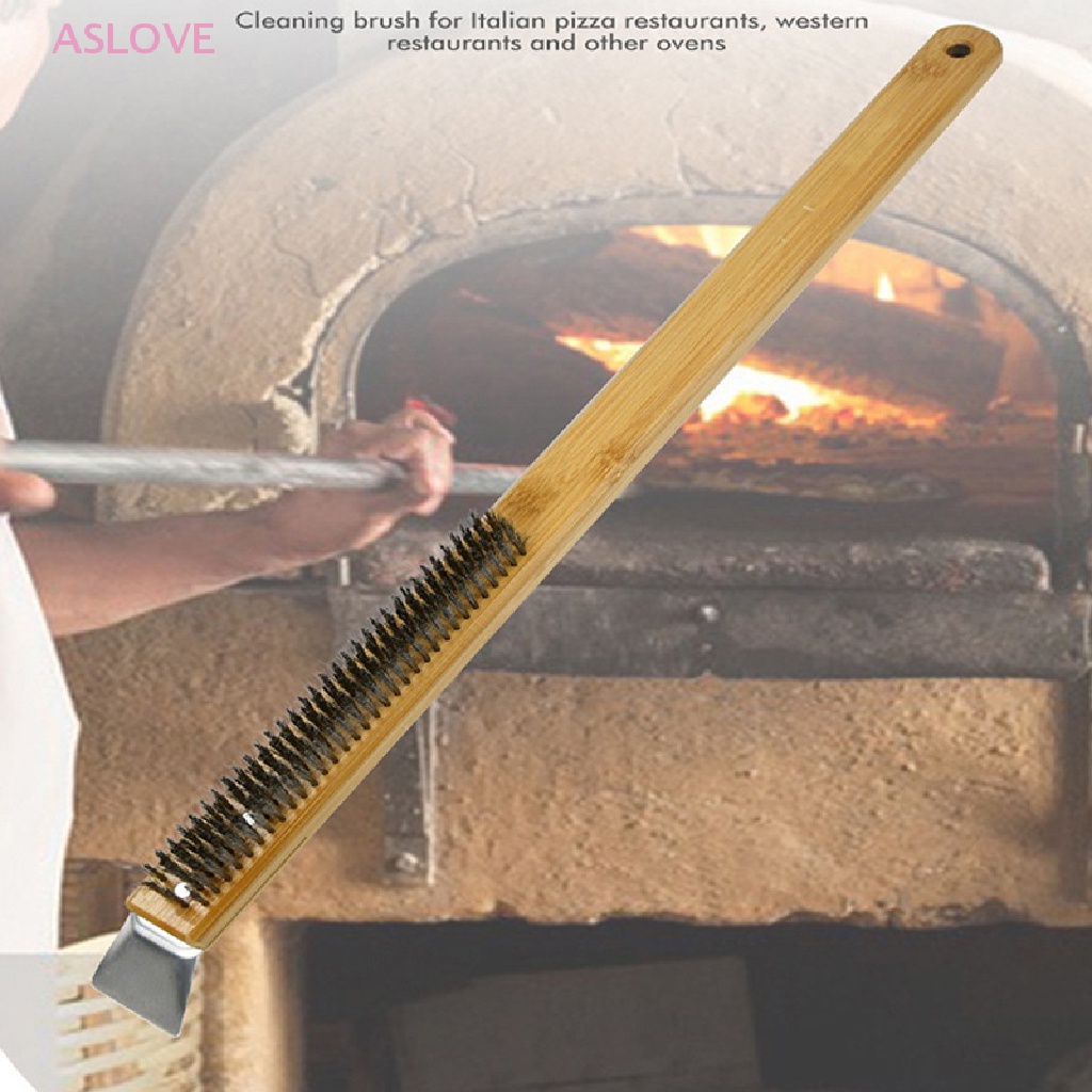 ASLOVE Pizza Oven Brush Steel Wire Pizza Stone Cleaning Brush With ...