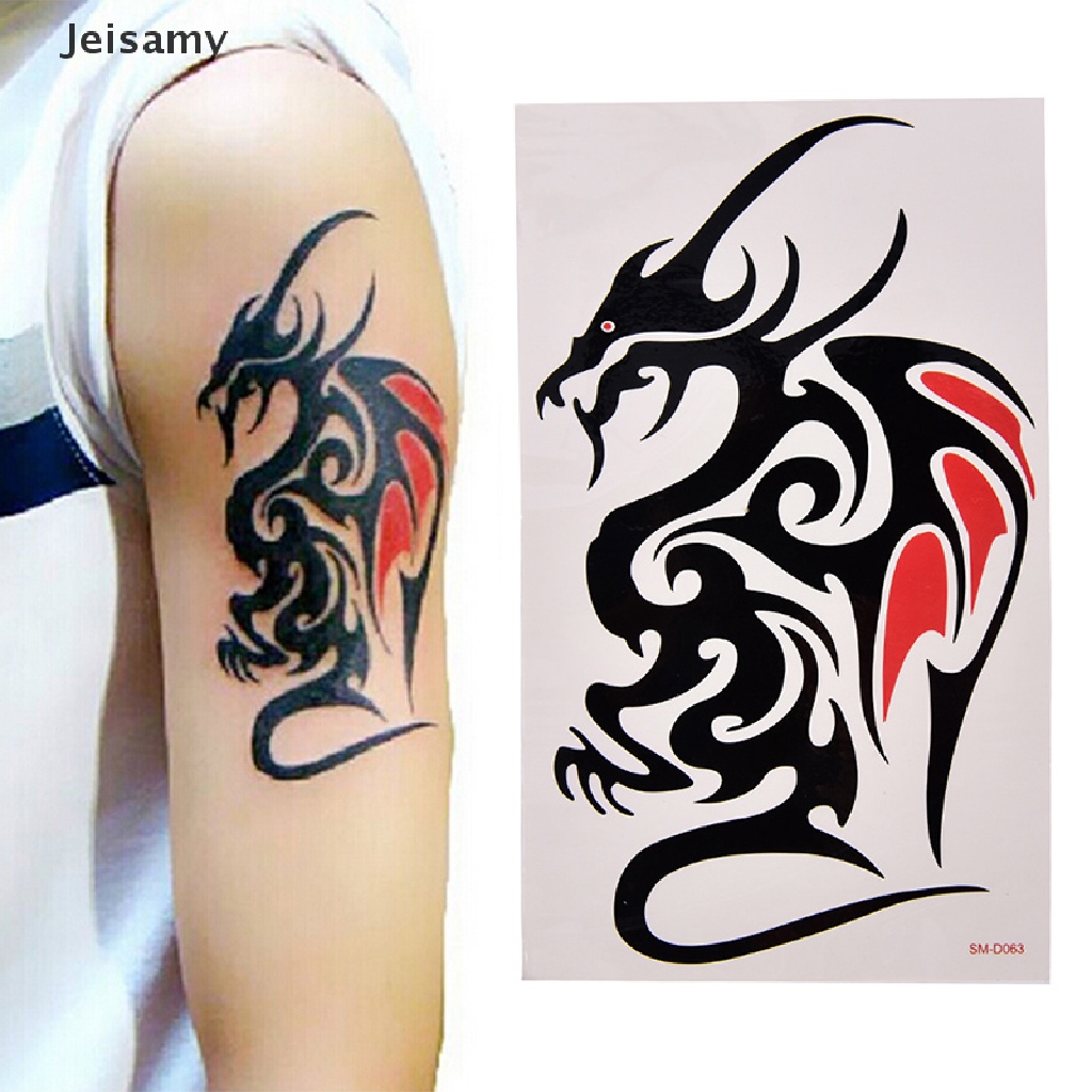 [Jei] Waterproof Temporary Tattoo Sticker Body Art 10.5*6cm Dragon ...