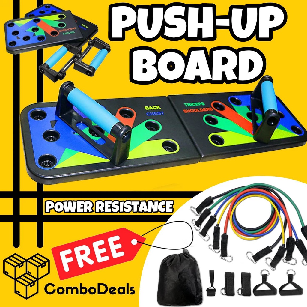 The Ultra Push 12 in 1 System Push-up Bracket Board with FREE 11-Pieces ...