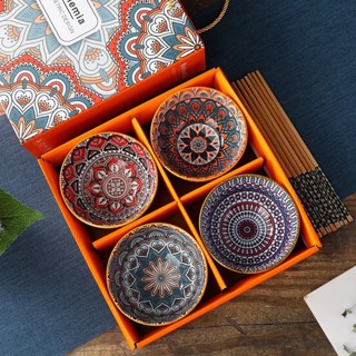 ♞𝕝𝕦𝕔𝕜𝕪𝕝𝕜𝕙* Bohemian Ceramic Handicraft Bowl Set Kitchen Dinnerware ...