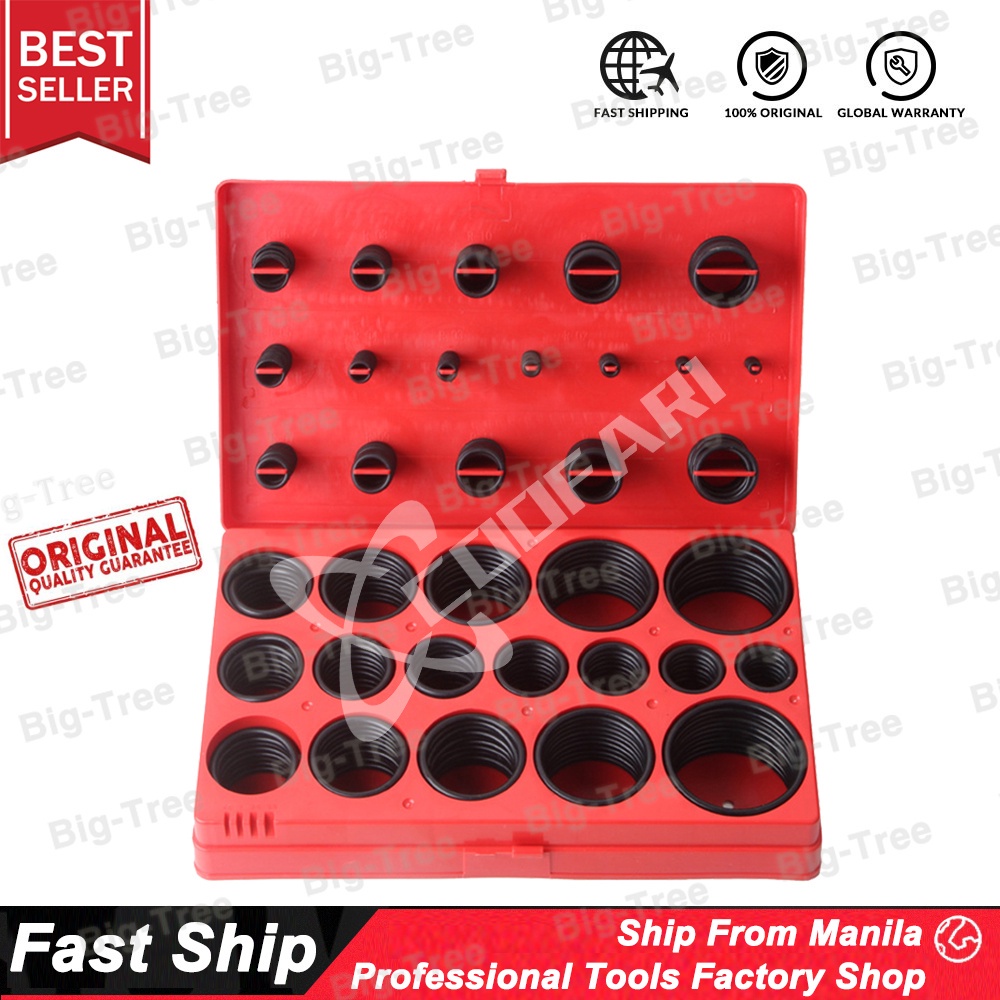 419pcs O-ring Assortment Set Seal Gasket Universal Rubber O Ring Kit ...
