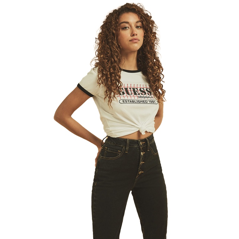 GUESS Originals Logo Ringer Tee | Shopee Philippines