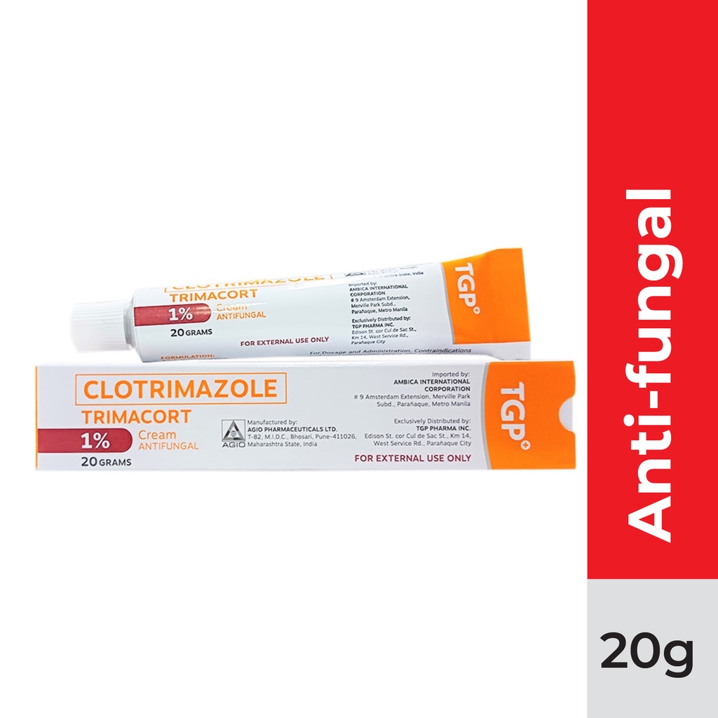 TGP Trimacort Clotrimazole 1% / 20g Cream 1 tube to treat skin & fungal ...