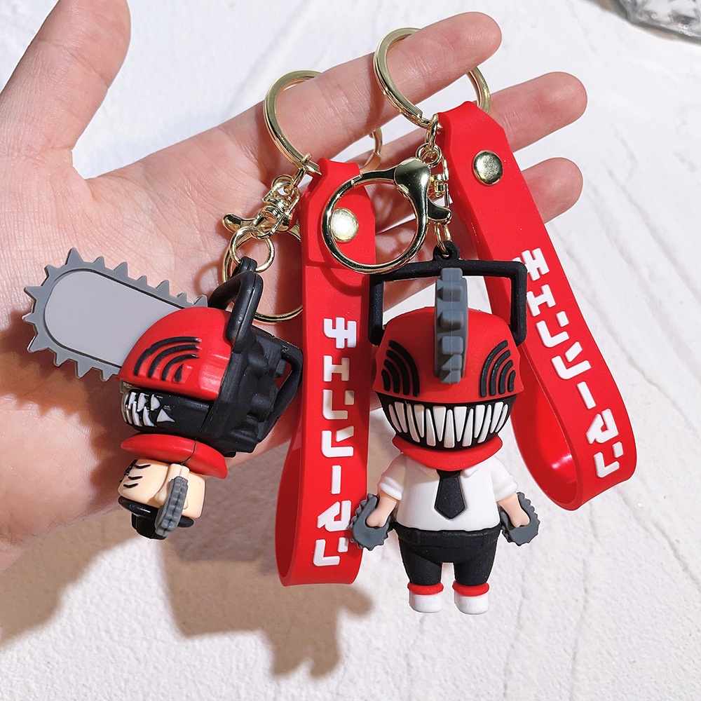 Anime Chainsaw Man Keychain Q Version Cute Pochita Power Denji Makima ...