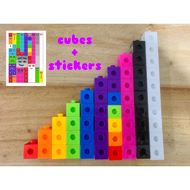 DIY Alphablocks or NumberBlocks Math STEM Linking Cubes with Stickers ...