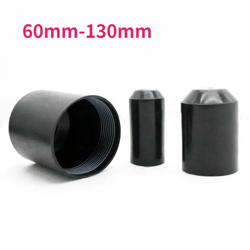 60mm-130mm Black 2:1 Heat Shrink Caps Adhesive Glue Lined High-Voltage ...