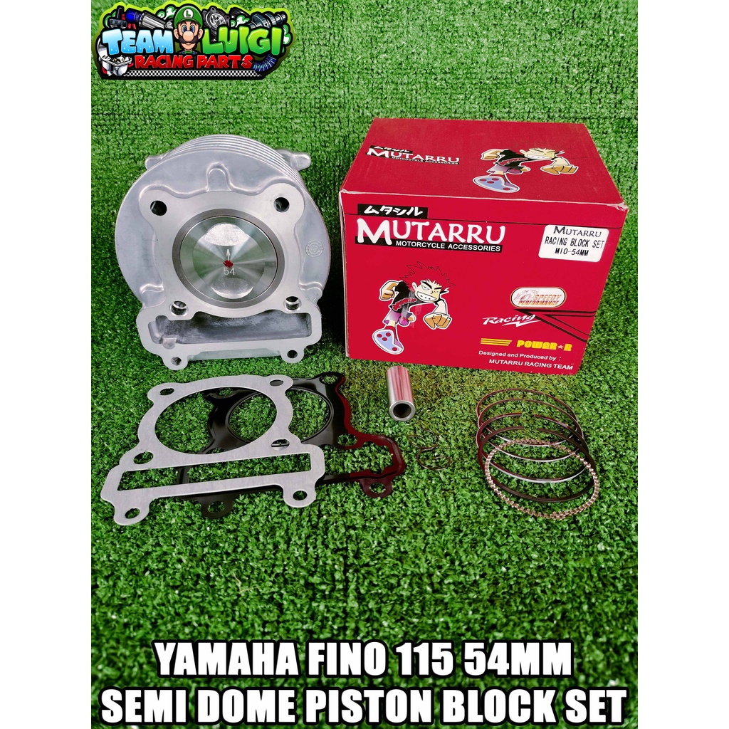 MUTARRU YAMAHA FINO 115 54MM SEMI DOME PISTON CYLINDER BLOCK SET ...