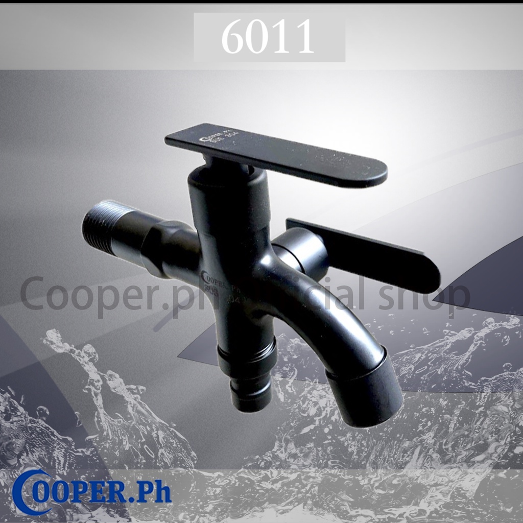 COOPER.PH Stainless Steel SUS304 Black Two Way Faucet Dual Function Tap ...