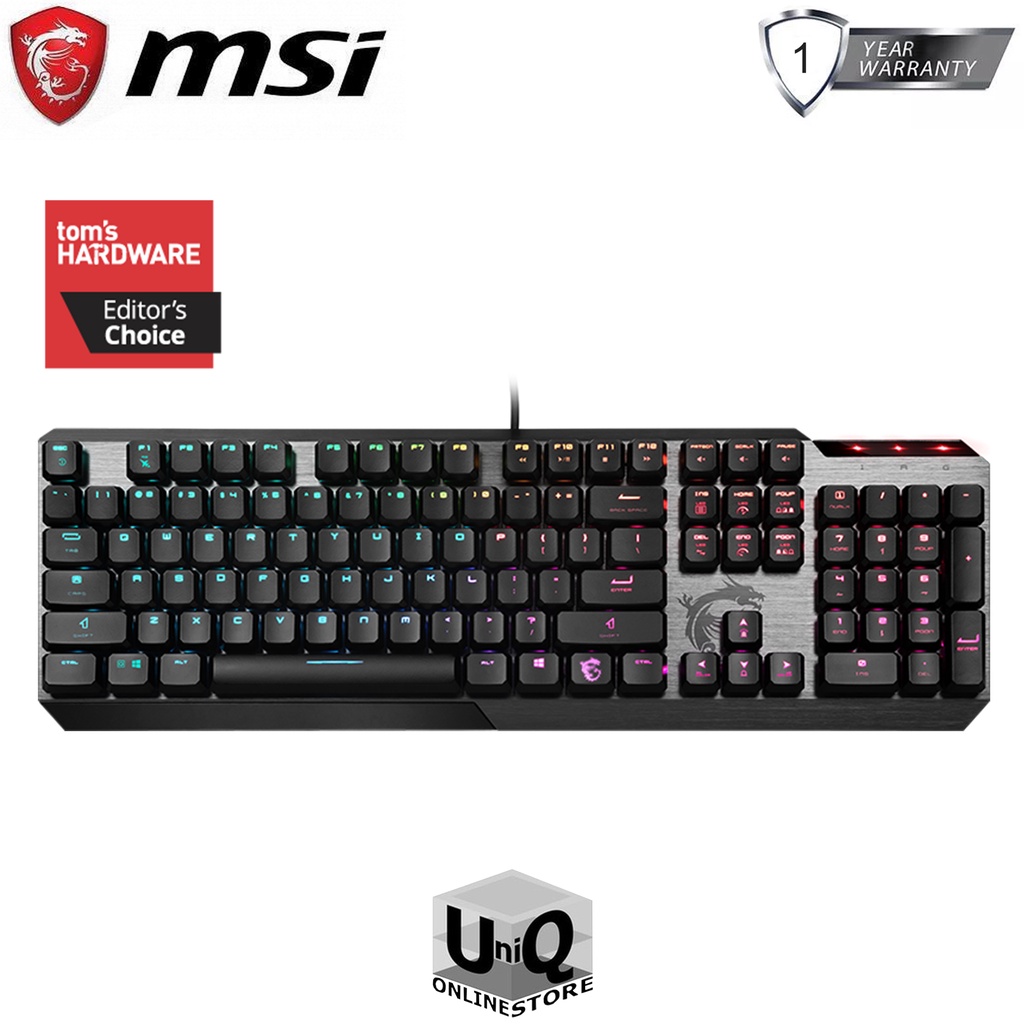 MSI GK50 VIGOR Low Profile Wired Gaming Keyboard (RGB) | Shopee Philippines