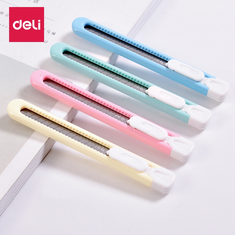 Deli Candy Color Plastic Cutter Cutting Knife Art Knife School Office ...