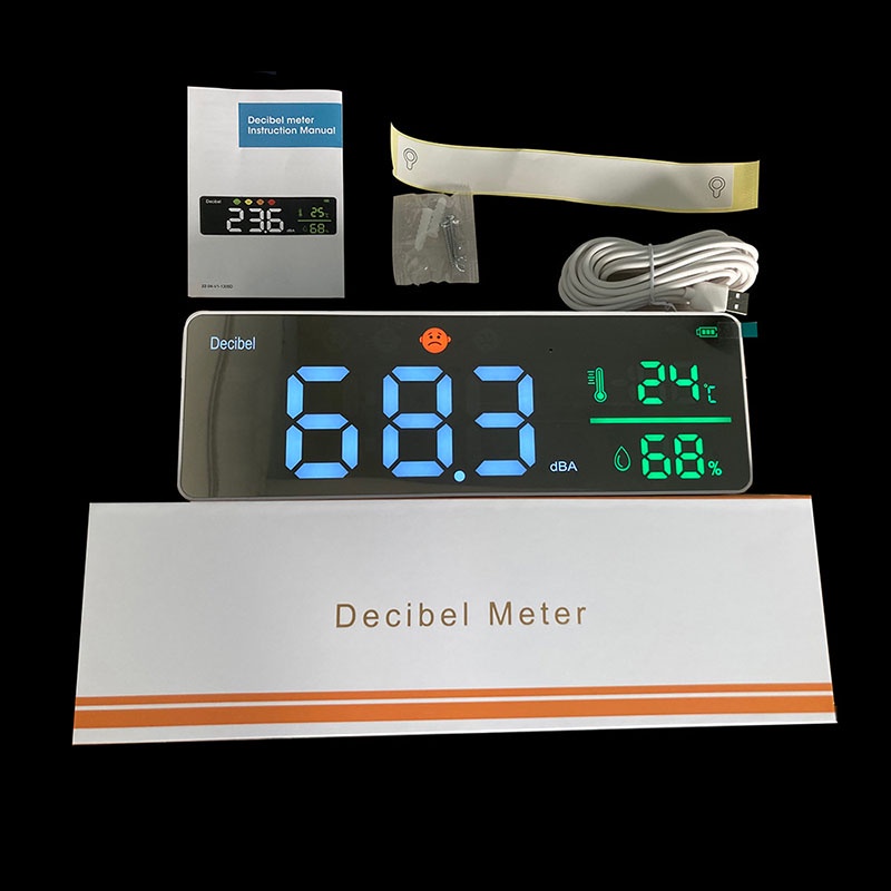 Dm1306d Digital Sound Level Meter With Temperature Humidity Detector Function 30 130db Decibel