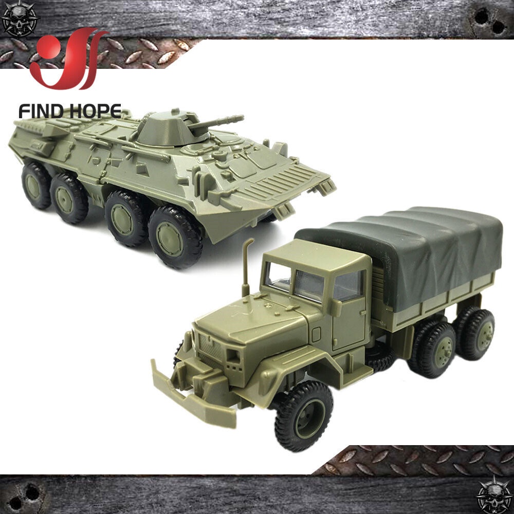 1:72 BTR-80 Armored Carrier M35 Cargo Truck Building Block Assembling ...