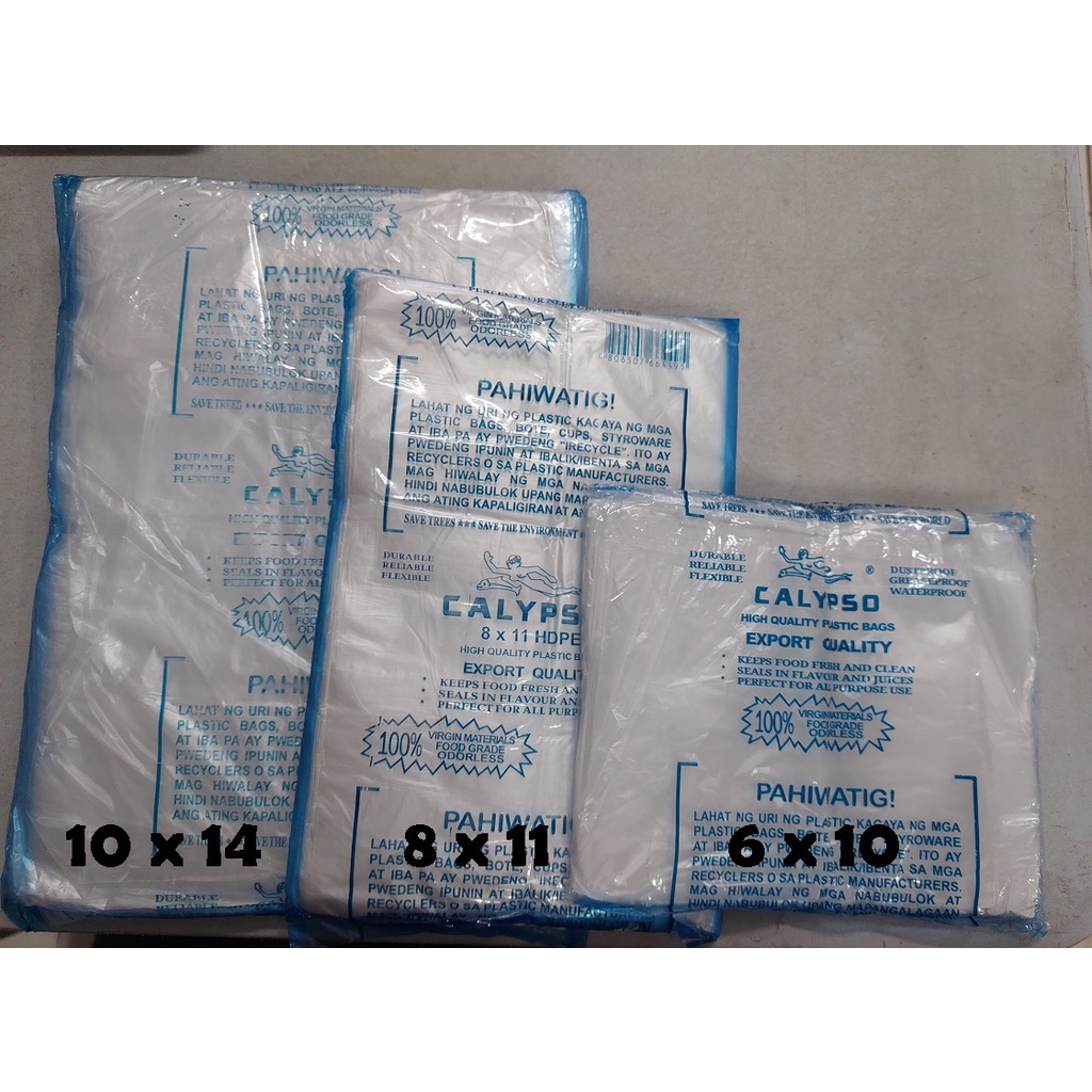 100 PCS Calypso Plastic Labo 6x10 8x11 10x14 Transparent Plastics ...