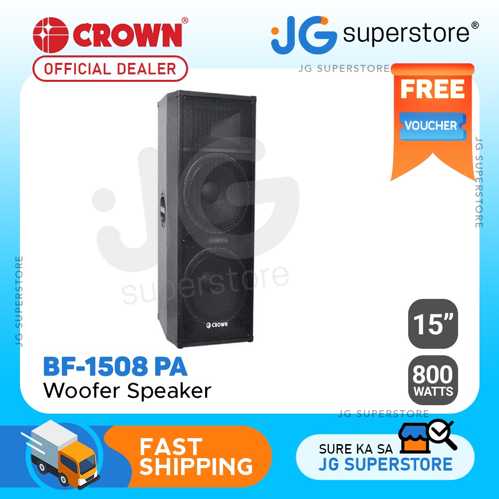 Crown 800W 15" Woofer x 2 Instrumental 2-Way Karaoke Speaker with Full Range | BF-1508 PA ...