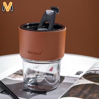Coffee Mug With Cover Double Wall Glass Cups mugs coffee Silicone Straw ...