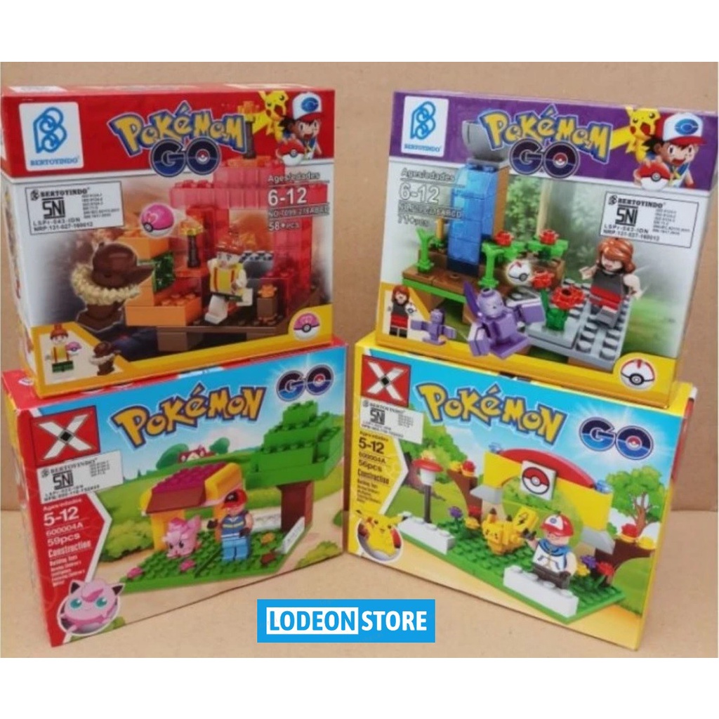Brick Pokemon Go Minifigure Ash - Pikachu - Squirrel - Charmander ...